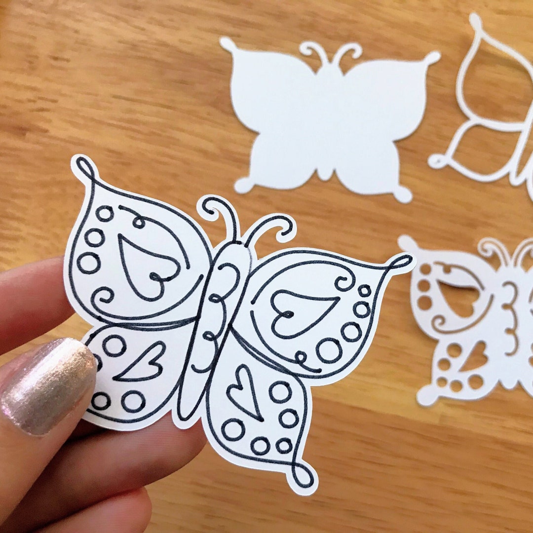 SVG Spring Butterfly Multi-layered Cut File Art Design With Single Line ...