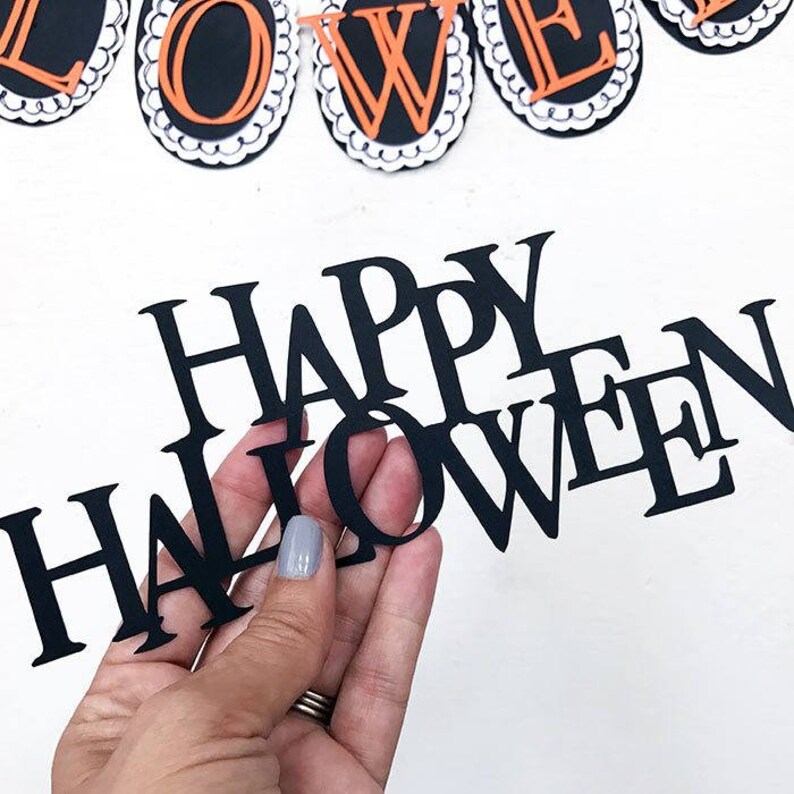 Happy Halloween Multi-layered Design SVG Cut File With Draw Lines ...