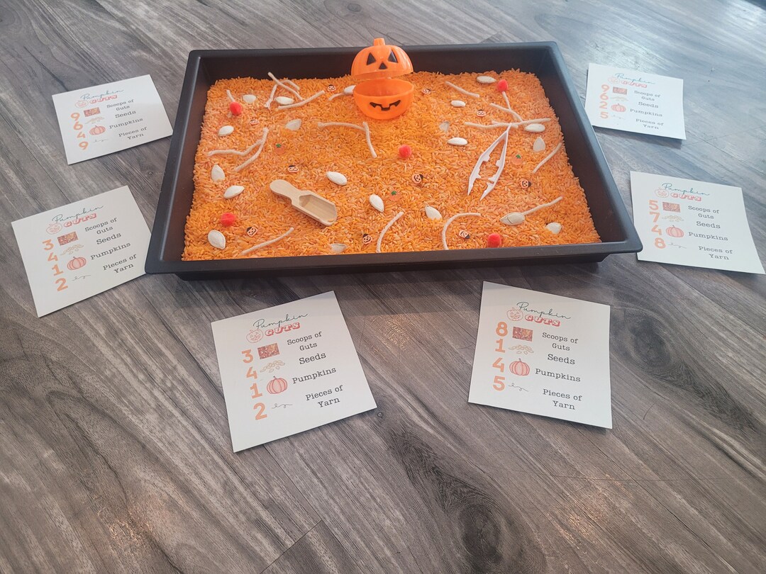 Pumpkin Guts Sensory Bin - Etsy