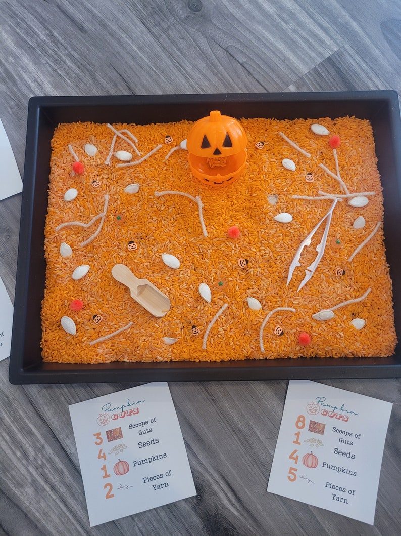 Pumpkin Guts Sensory Bin - Etsy