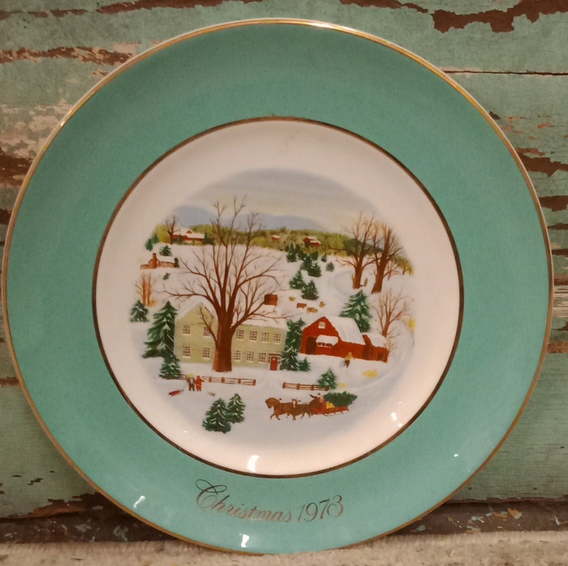 Vintage AVON Christmas 1973 Plate First Edition - Etsy