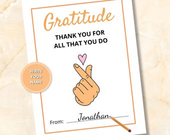 Thank You Card- Appreciation Card- Gratitude Card- Handmade Thank You ...