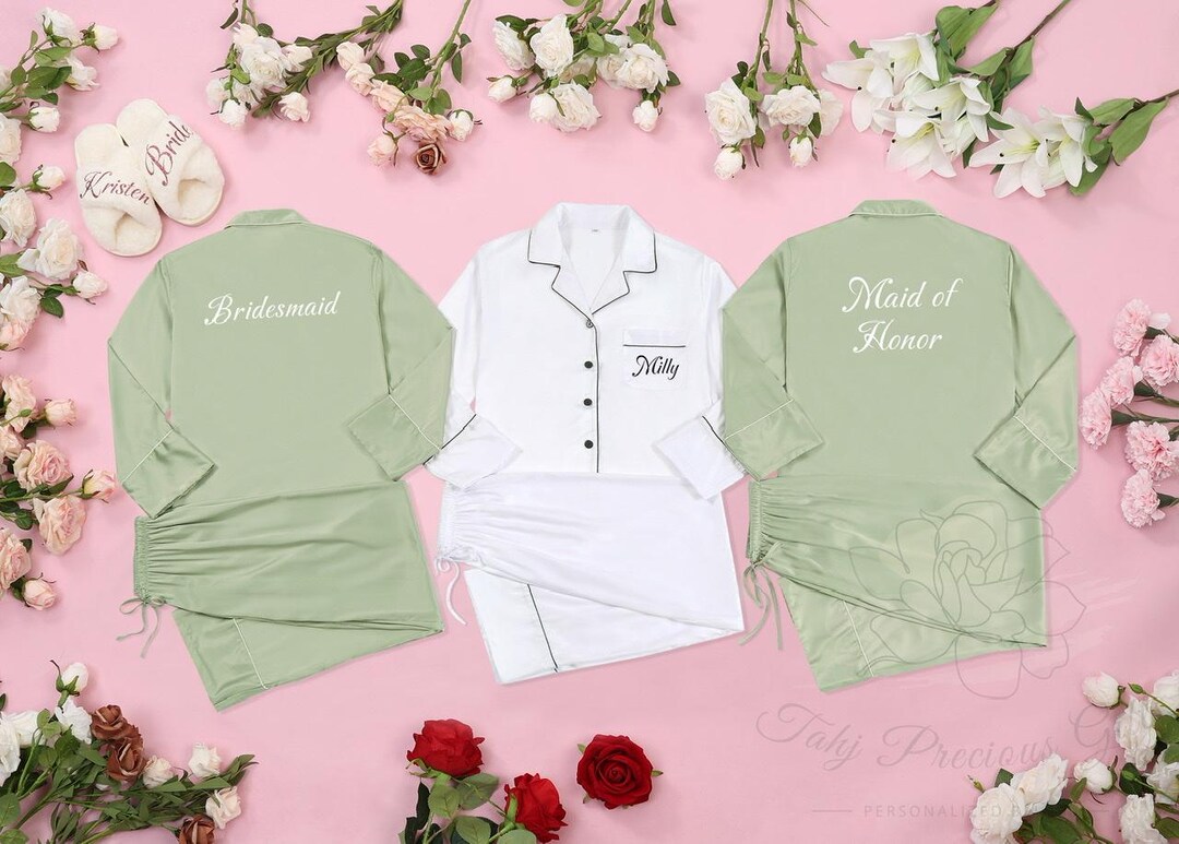Bridesmaid Organizer, Bridesmaid Long Sleeve Pajamas, Marriage ...