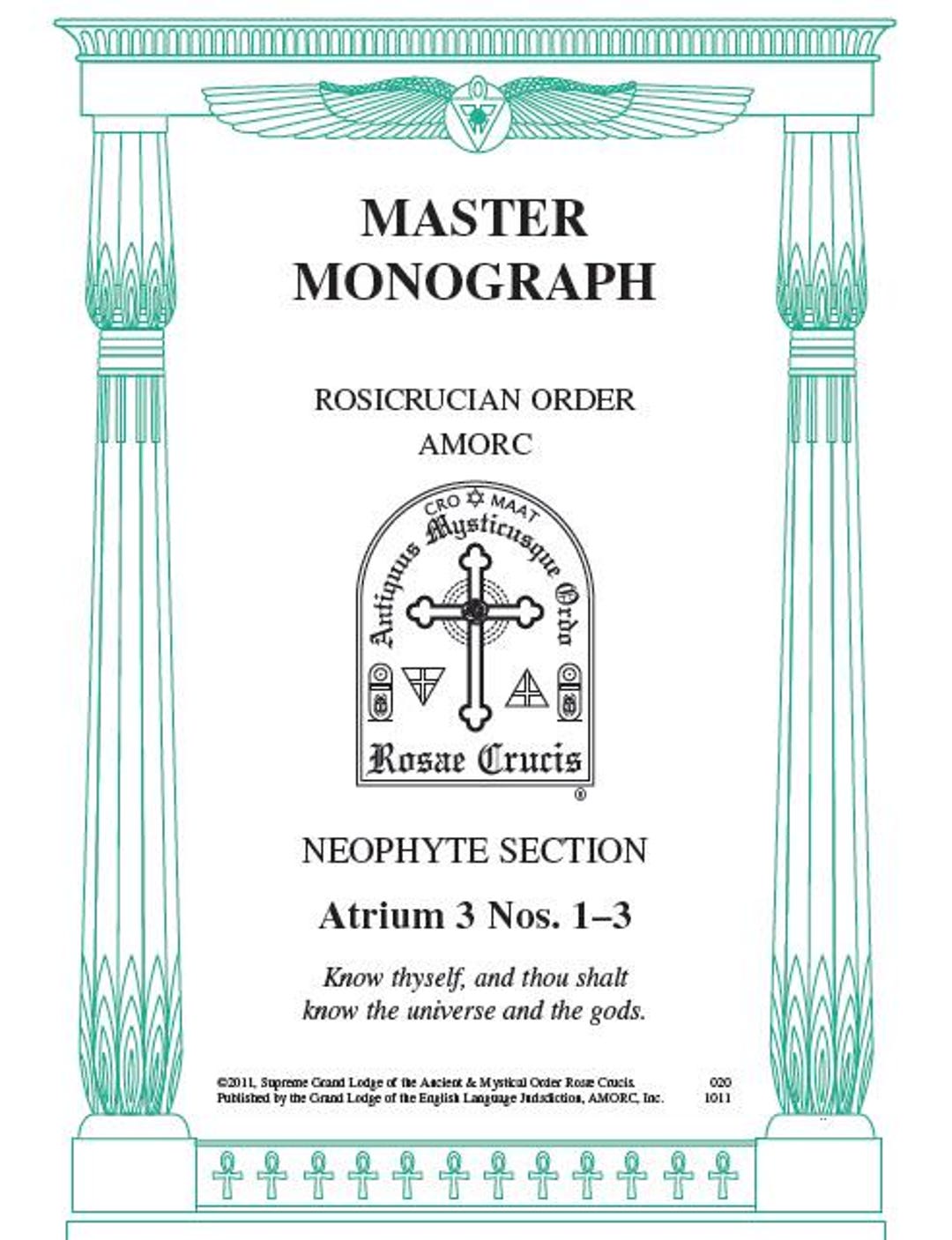 ATRIUM 3 - Rosicrucian Order AMORC - Neophyte Section - Full Atrium Degree #3 (digital PDF Pack ...