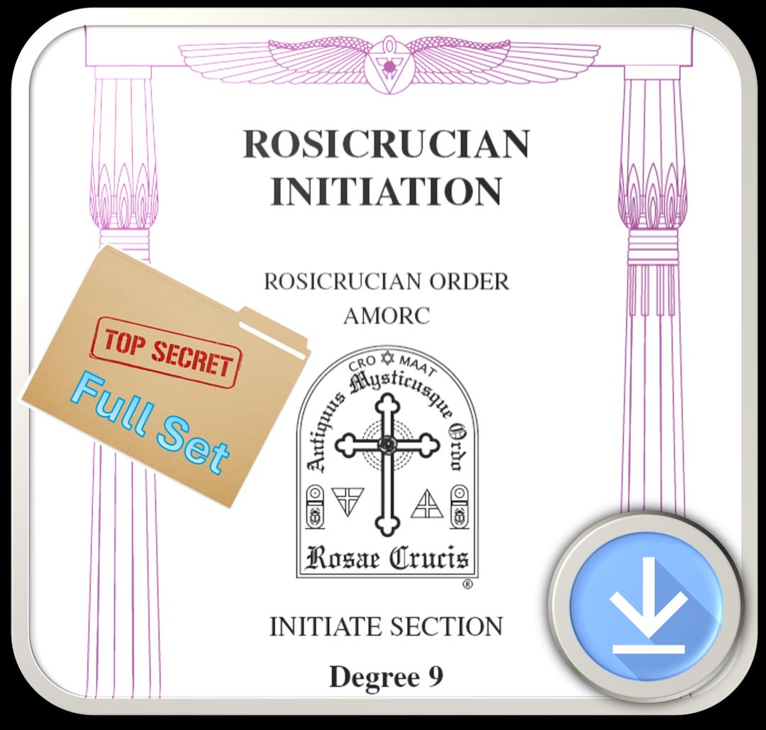 Rosicrucian Order AMORC - INITIATE Section - Degrees 1 - 9 (full Set ...