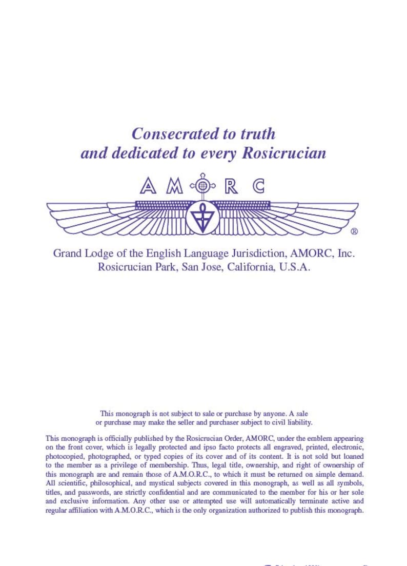 Rosicrucian Order AMORC Illuminati Section Illuminati Degree Ten ...