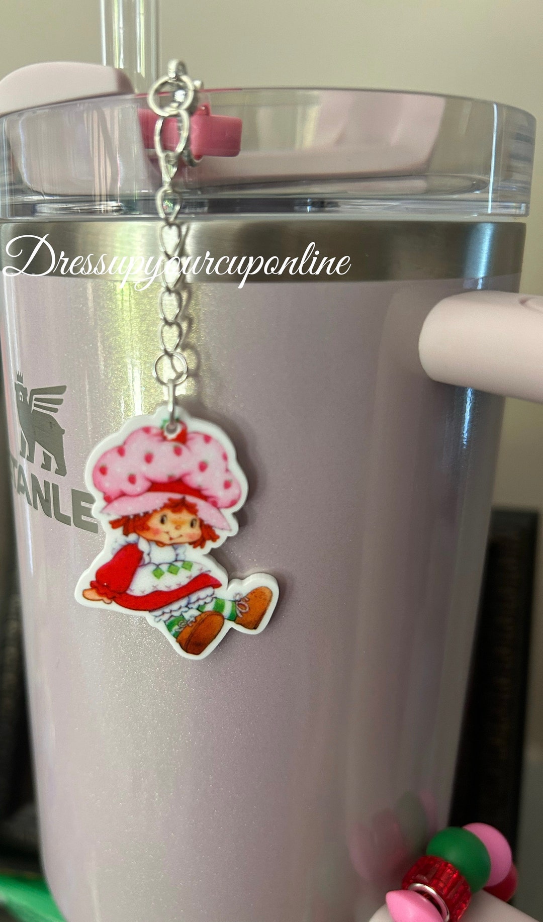 Strawberry Girl Straw Topper Tumbler Dangle - Etsy