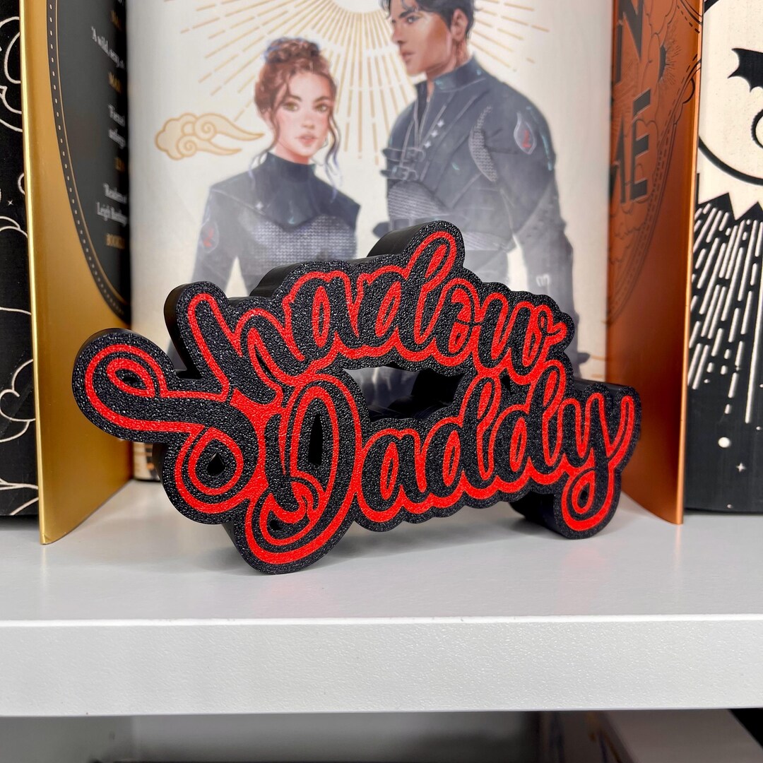 Shadow Daddy Bookshelf Sign Library Book Lover Gift Book Club Decor 3d ...