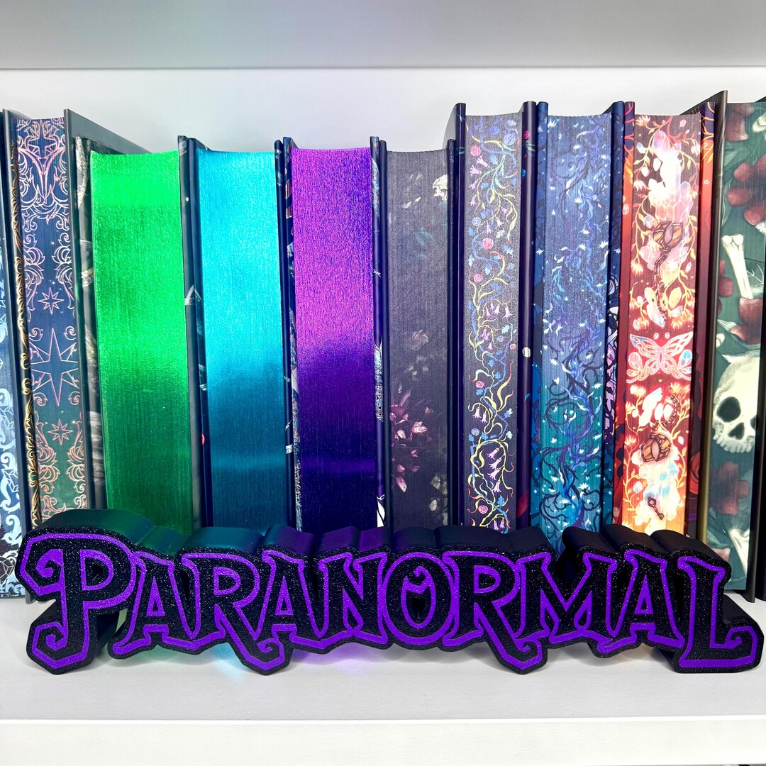 Paranormal Bookshelf Decor Custom Library Genre Sign 3D Printed - Etsy