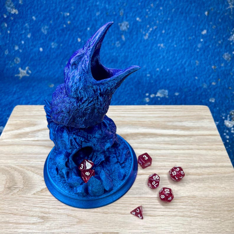 Raven Dice Tower Skull Raven Dice Tower Dnd RPG D20 Dice Tower - Etsy