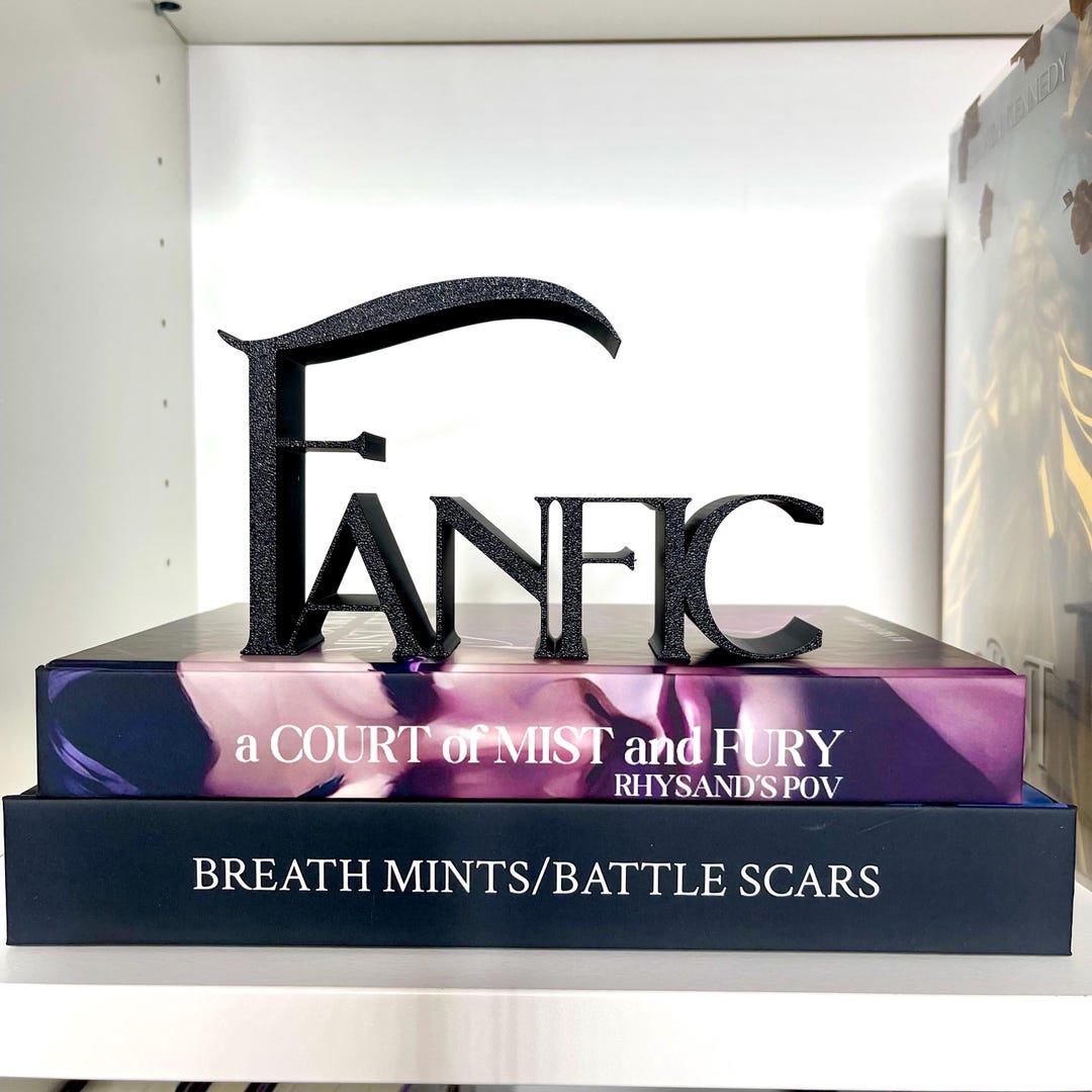 Fanfic Book Shelf Sign Library Sign Custom Colors Book Club Decor 3d ...