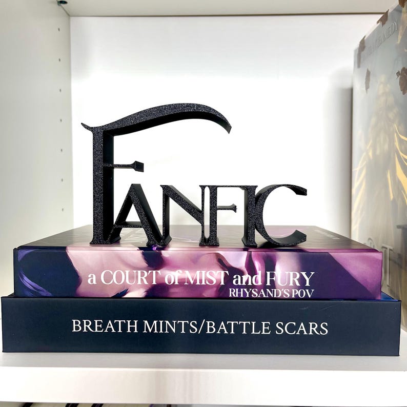 3D Printed Fanfic Bookshelf Sign: Custom Library Decor - Etsy