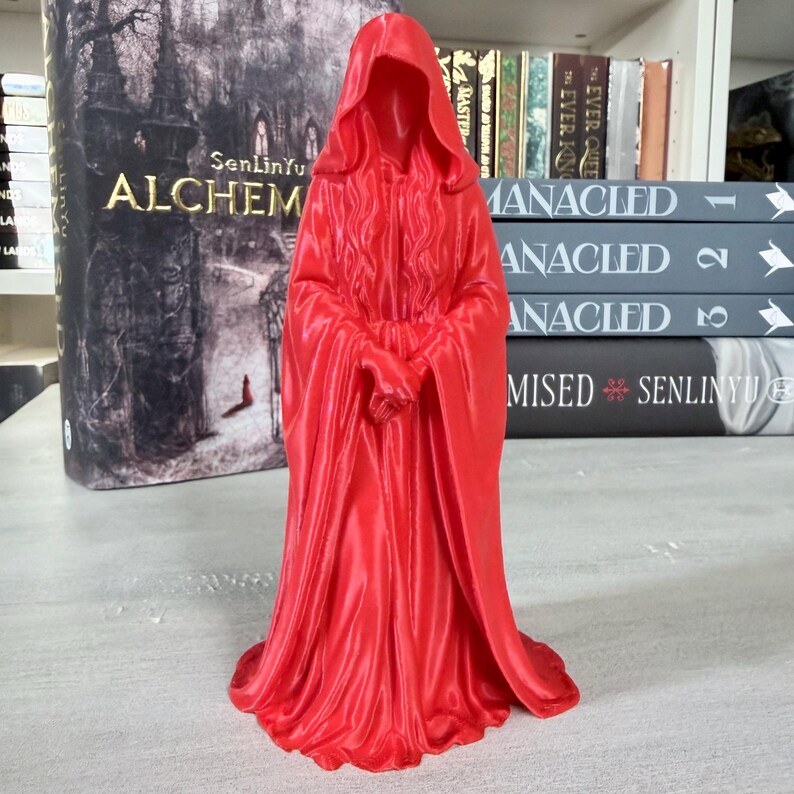 Dramione Alchemised Bookshelf Decor Red Cloaked Lady Figurine Fantasy ...