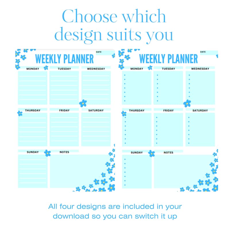 Digital Weekly Planner Editable Printable PDF Weekly Organizer to Do ...