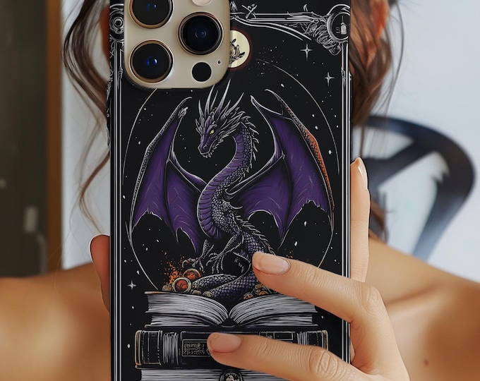 Dragon Phone Case Fantasy Book Theme, Literary Dragon Lover iPhone ...