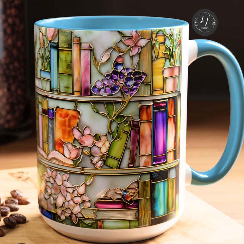 Glass Stacked Books Mug - Etsy