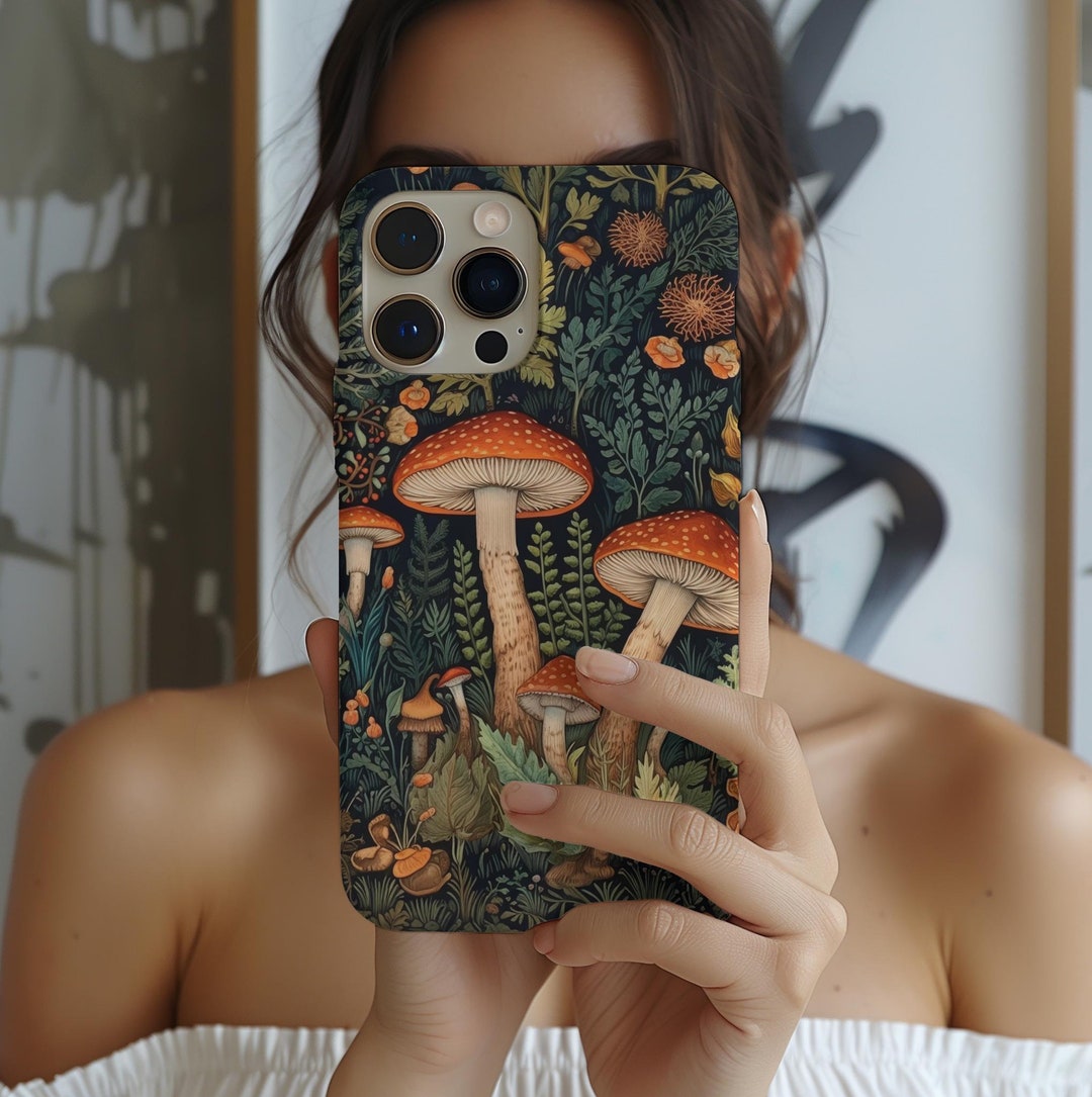 Cottagecore Mushroom Forest Phone Case, Fall Phone Case, Whimsical ...