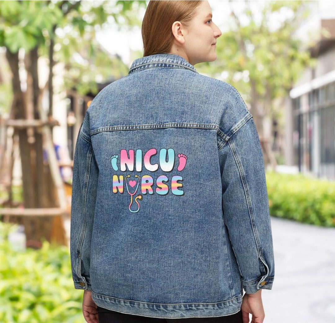 NICU Nurse Jean Jacket Neonatal Intensive Care Unit Apparel, Jean ...