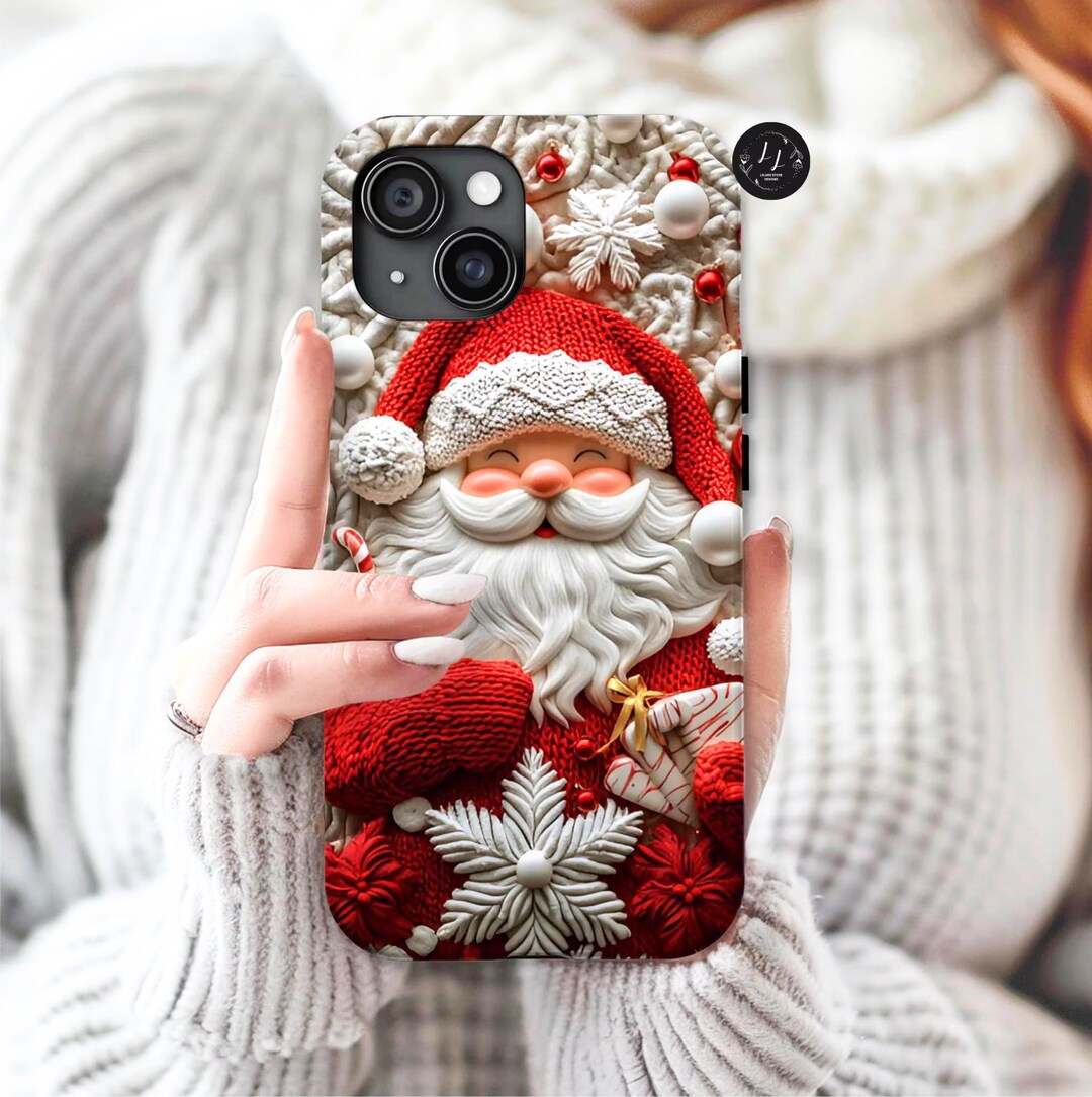 Christmas Santa Claus Phone Case: White Red Holiday Iphone, Galaxy ...