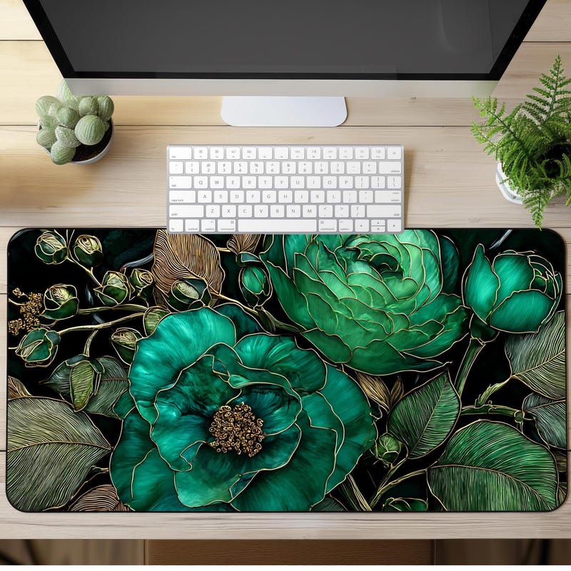 Green Desk Mat - Etsy