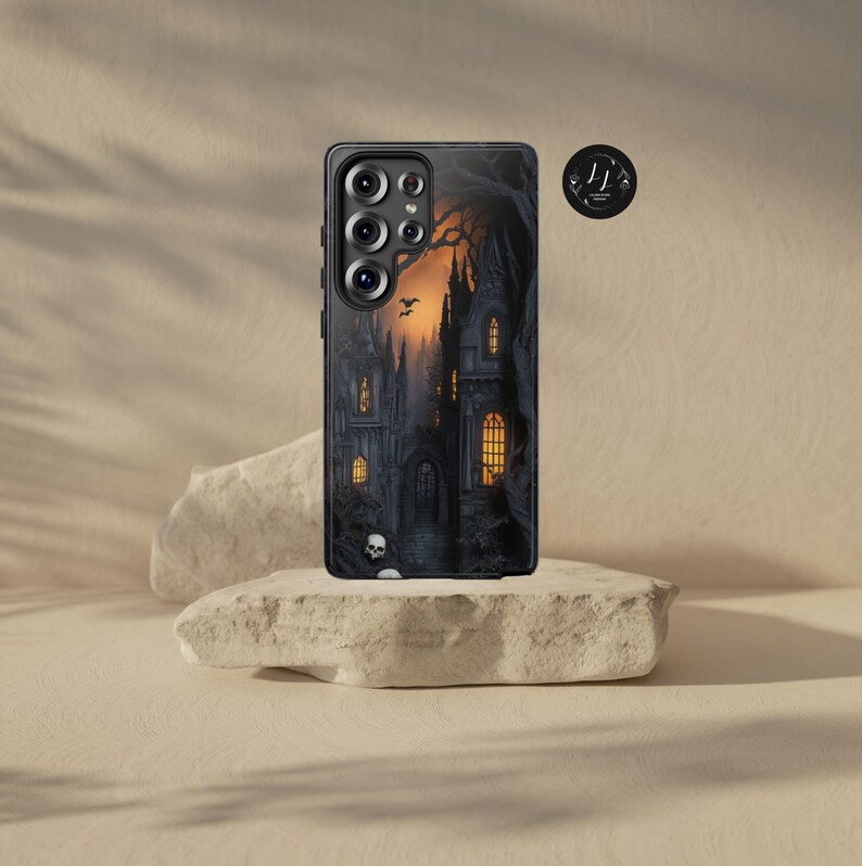 Black Dark Haunted House Phone Case: Gothic Halloween Horror Cover ...