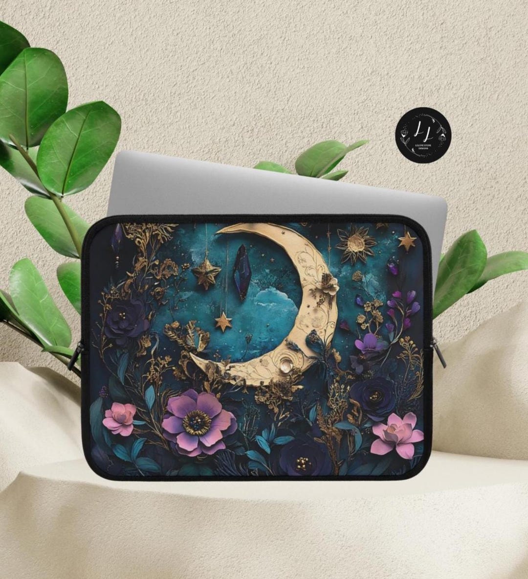 Celestial Boho Laptop Sleeve: Floral Macbook, iPad Case, Computer Gift ...