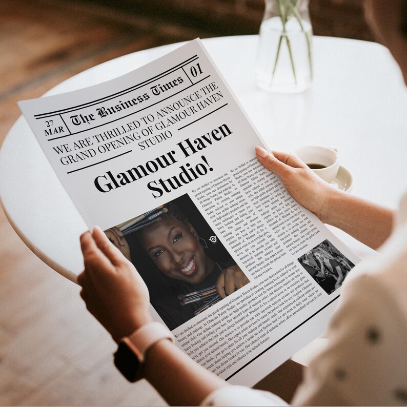 Canva Business Newspaper Template, Editable Large Newspaper ...
