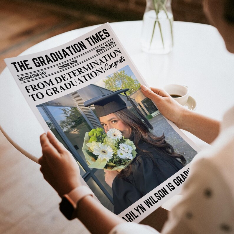 Canva Graduation Newspaper Template, Large Newspaper Template, Senior ...
