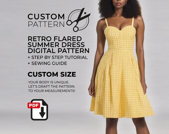 Off-shoulder Dress PDF Sewing Pattern, Tutorial, Custom Size, Wedding Dress Pattern, Plus Size ...