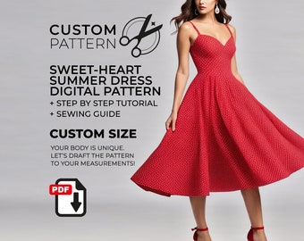 Off-shoulder Dress PDF Sewing Pattern, Tutorial, Custom Size, Wedding ...
