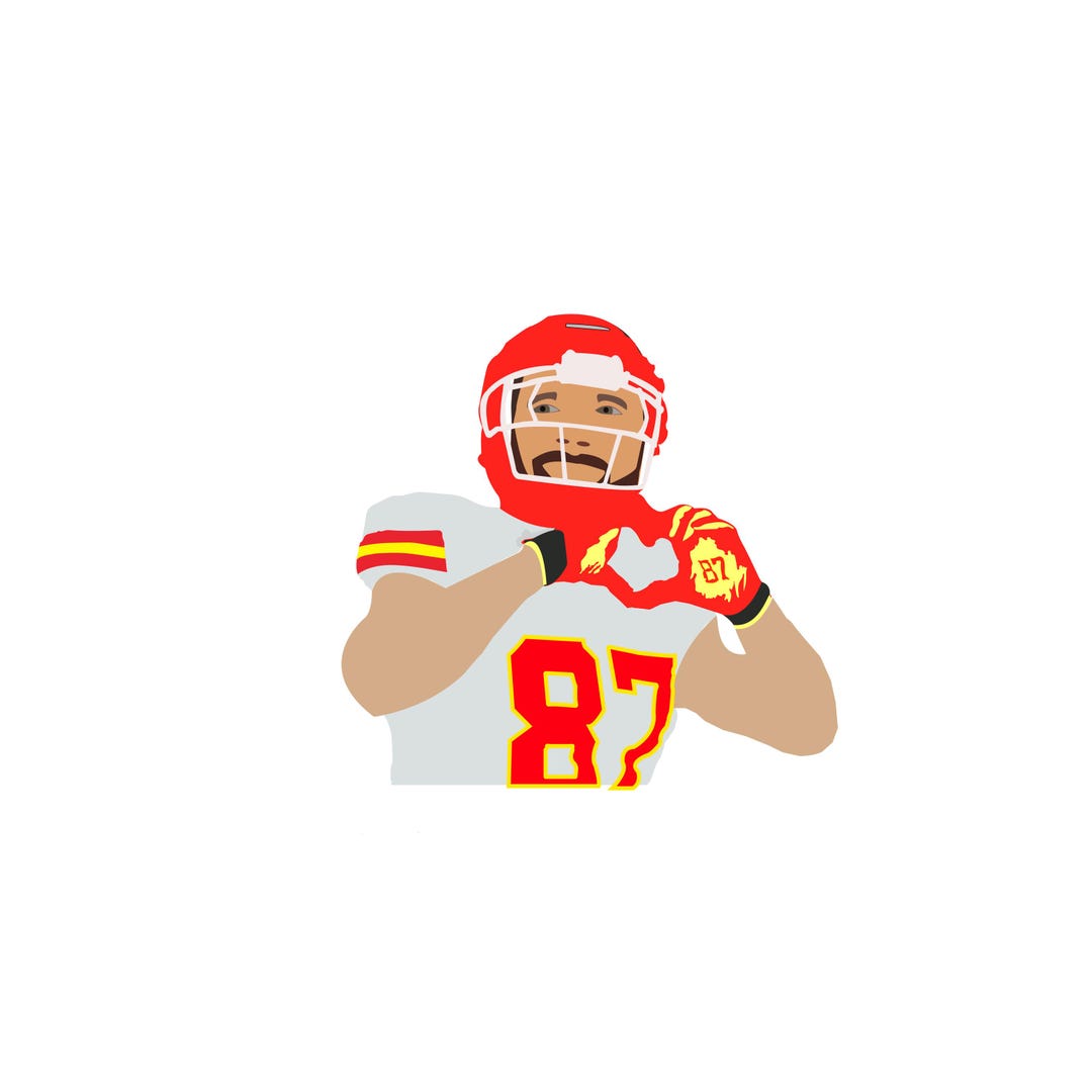 Travis Kelce 87 Jersey SVG Design: Chiefs Tshirt, Tumbler, Cricut PNG ...