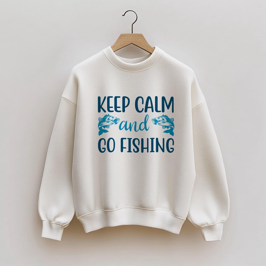 Keep Calm & Fish on Digital PNG - Funny Fishing T-shirt Design for ...