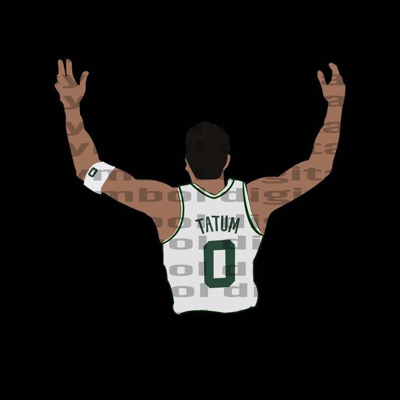 Jayson Tatum Boston Celtics SVG PNG File for T-shirt Design, Basketball ...