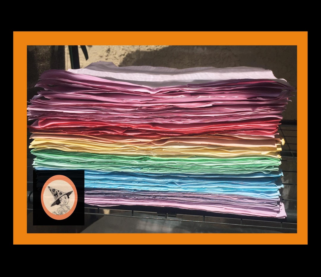 Rainbow Mix of Solid Colors of Hand Dyed Paper Junk Journals - Etsy