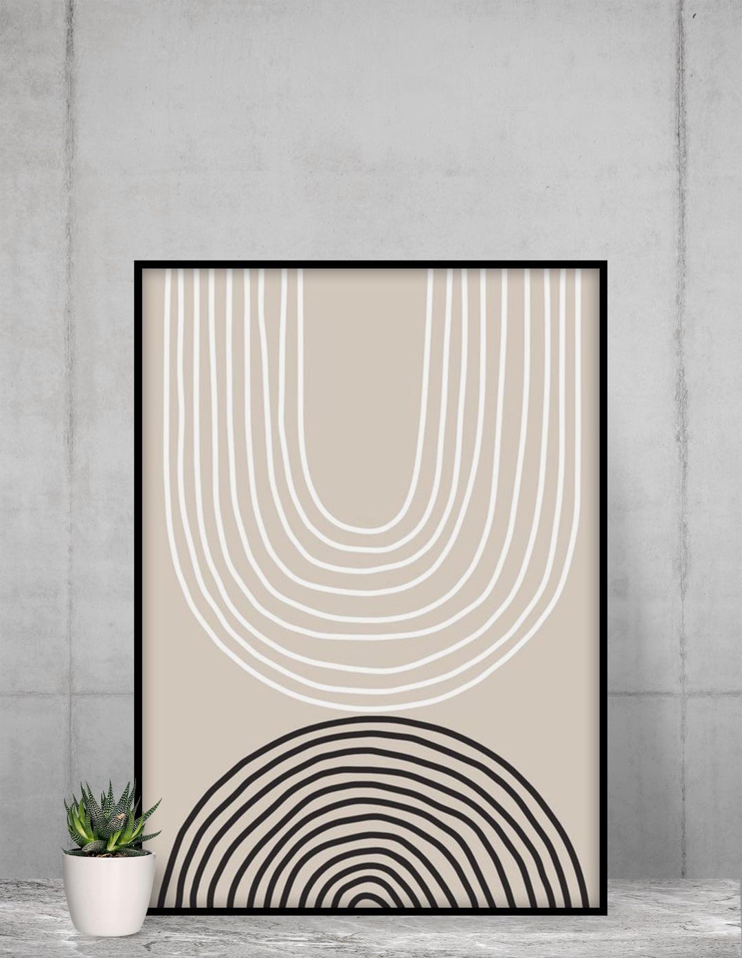 Mid-century Modern Minimalism Poster, Retro Room Wall Decoration Art ...