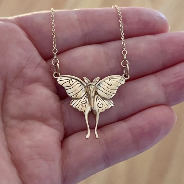 Moth Necklace - Etsy