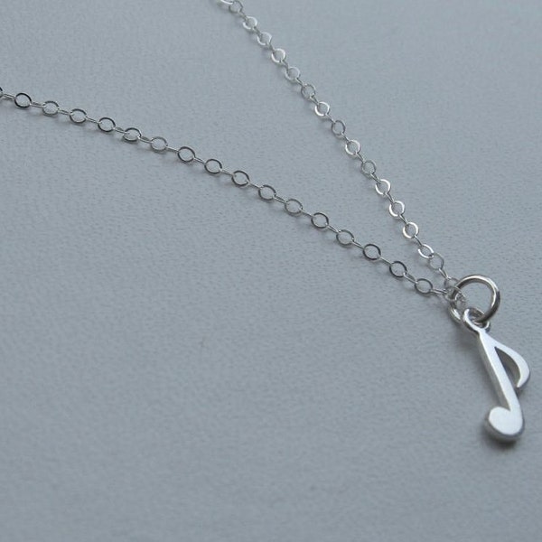 Music Note Necklace - Etsy