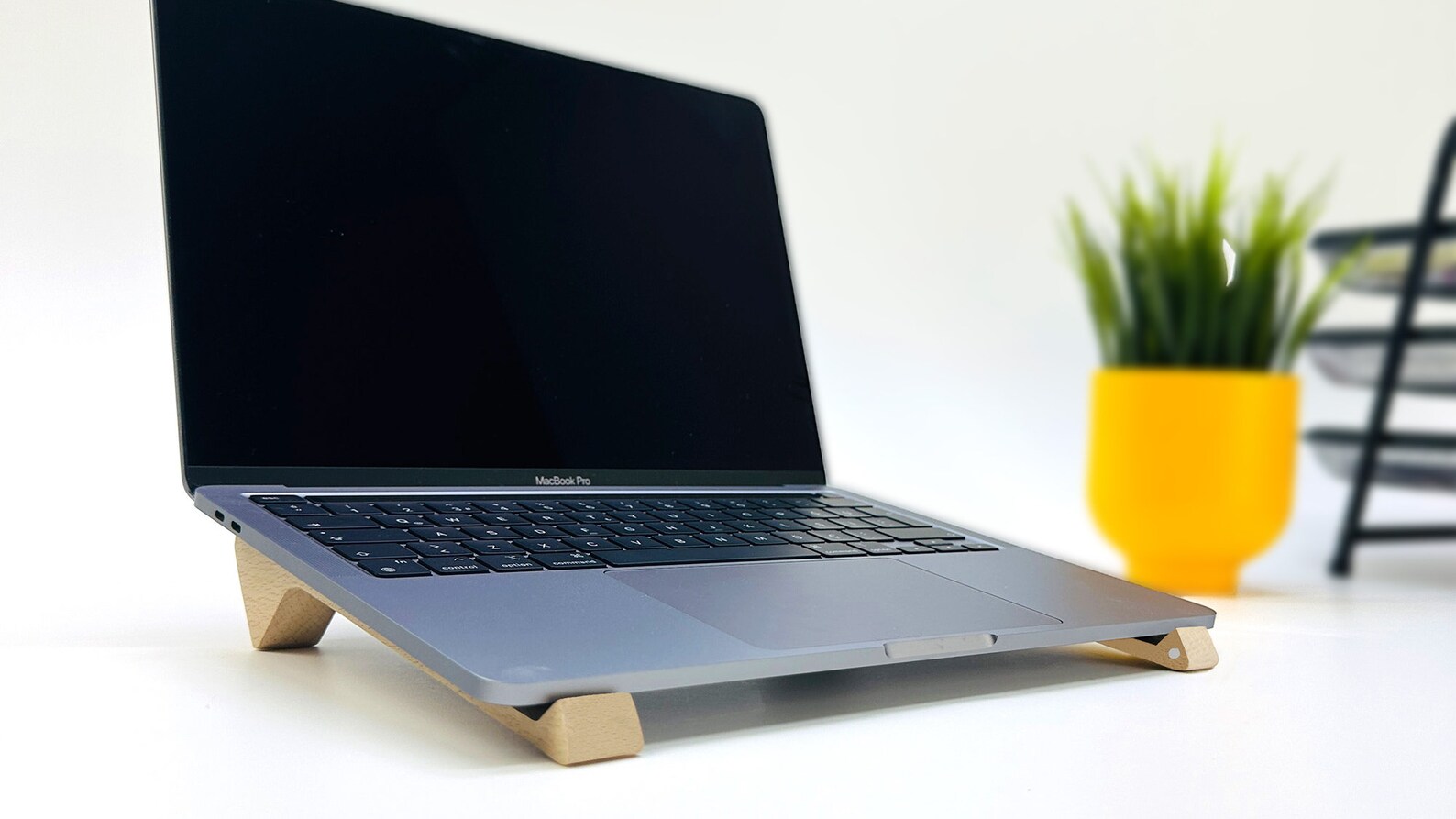 Personalized Wood Laptop Riser Beech Laptop Riser MacBook Laptop Holder ...