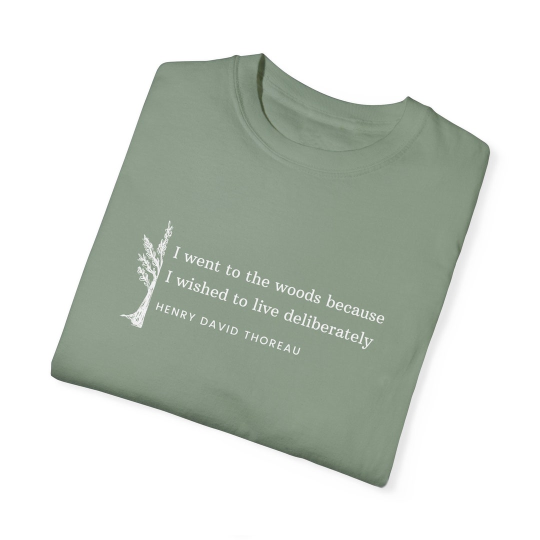Cottagecore Light Academia Henry David Thoreau T-shirt Poetry Literary ...