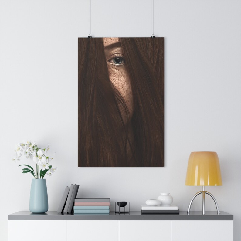 Paper Poster: Freckled Beauty Portrait Photography Beautiful Photo of ...
