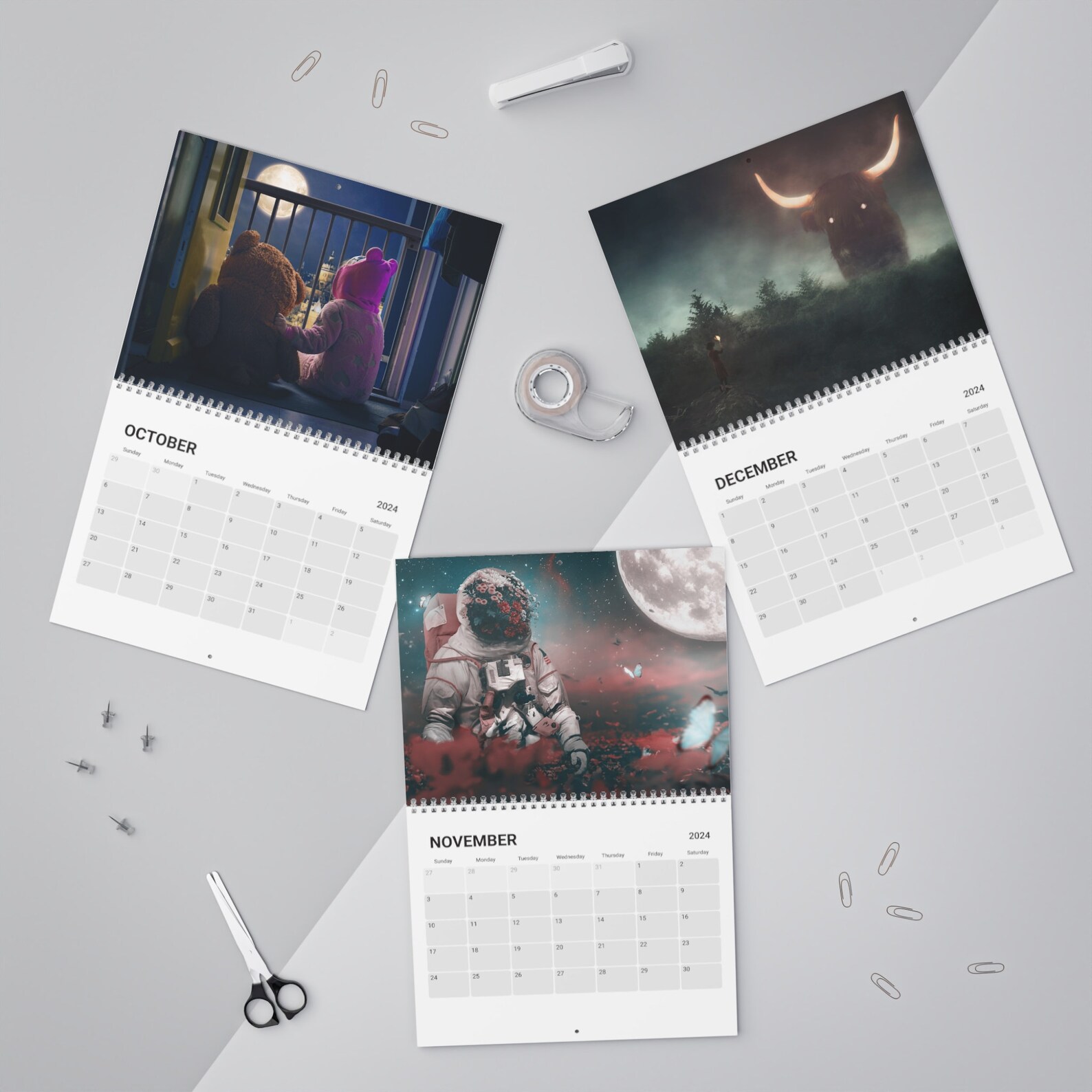 Cool Dreamy Calendar Full of Enchanted Landscapes: Perfect Gift for the ...