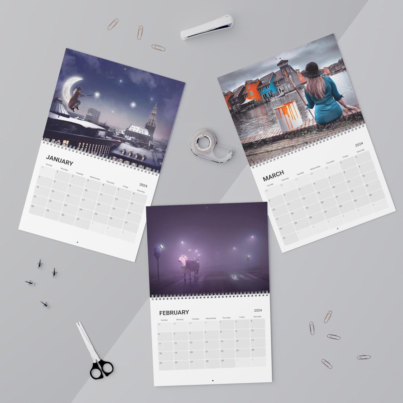 Cool Dreamy Calendar Full of Enchanted Landscapes: Perfect Gift for the ...