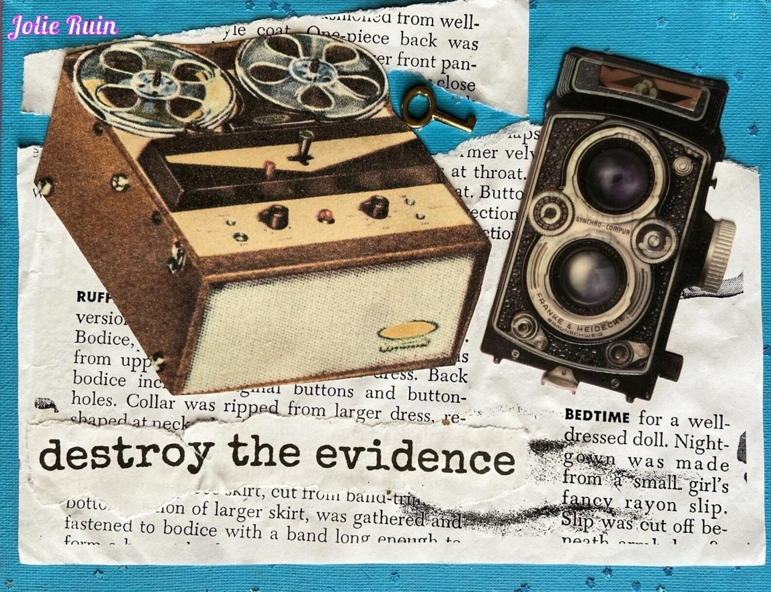 Destroy The Evidence Original Collage | Etsy