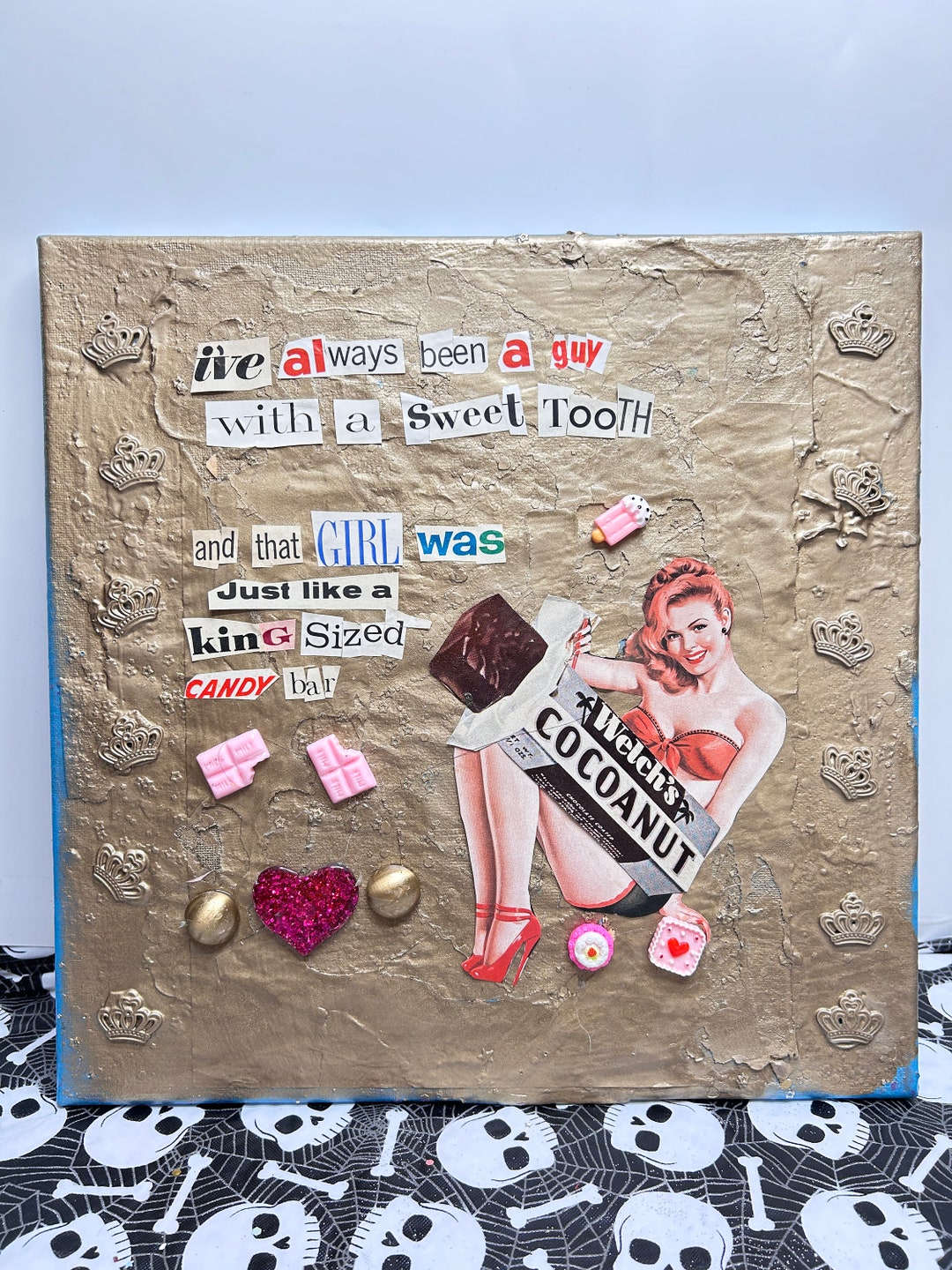 King Sized Candy Bar original Collage - Etsy