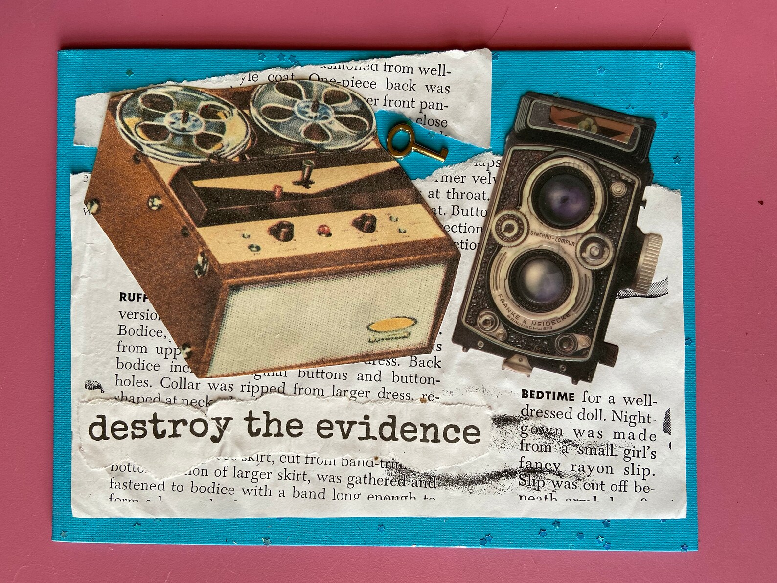 Destroy The Evidence Original Collage | Etsy