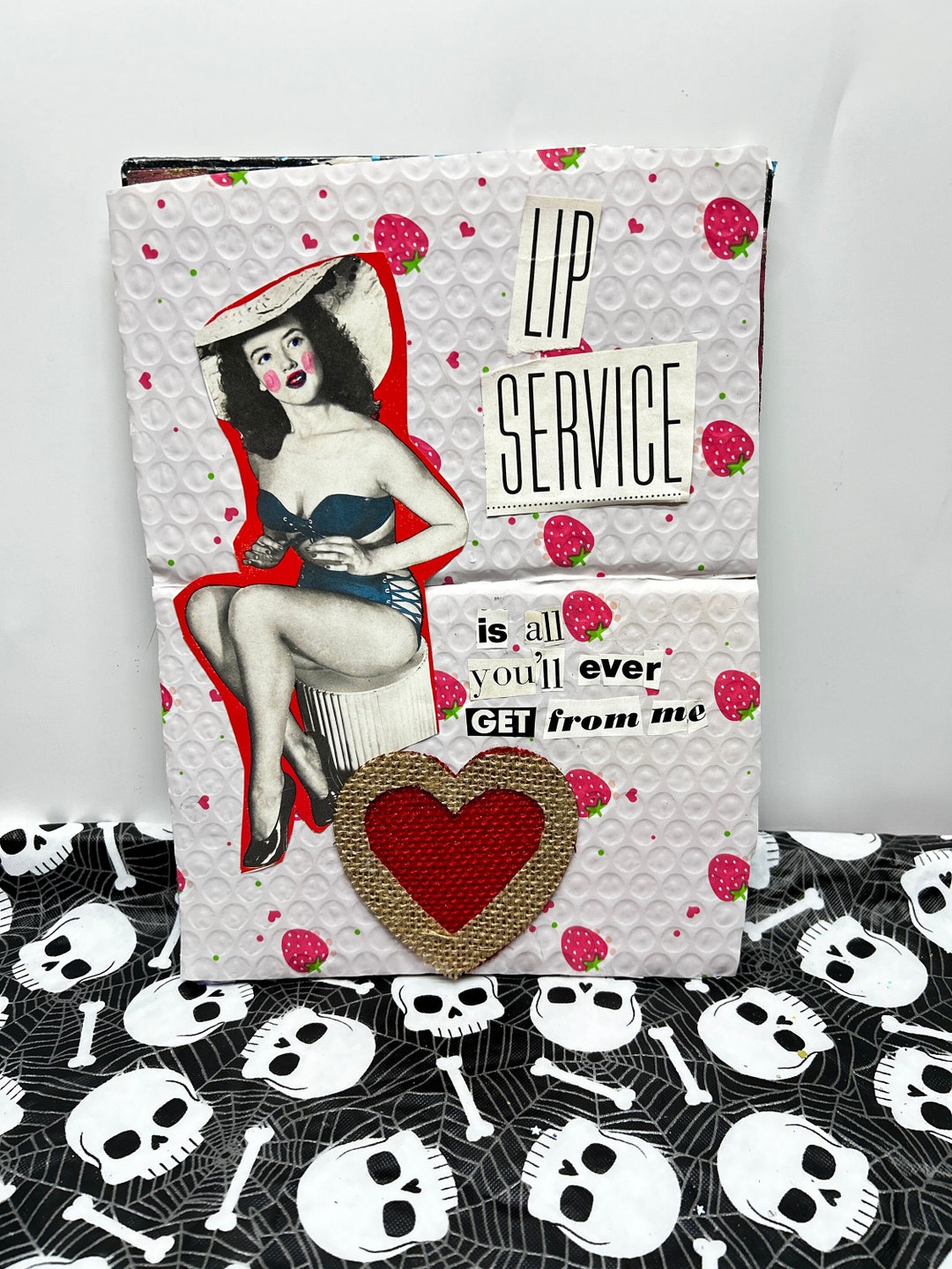 Lip Service Pin Up Original Collage Etsy