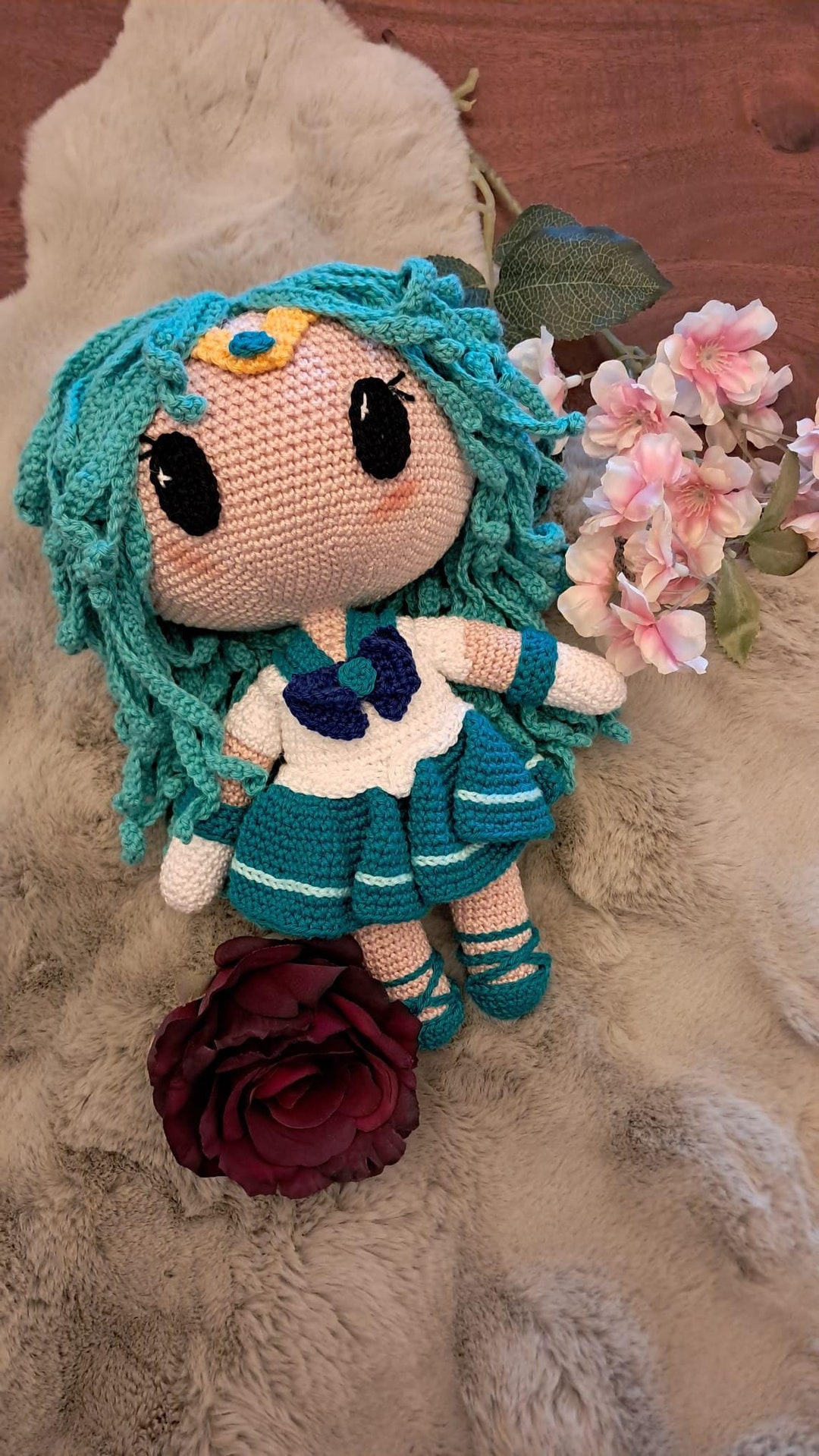 Sailor Neptune Crochet Pattern PDF, Sailor Guardian Neptune, Crochet ...
