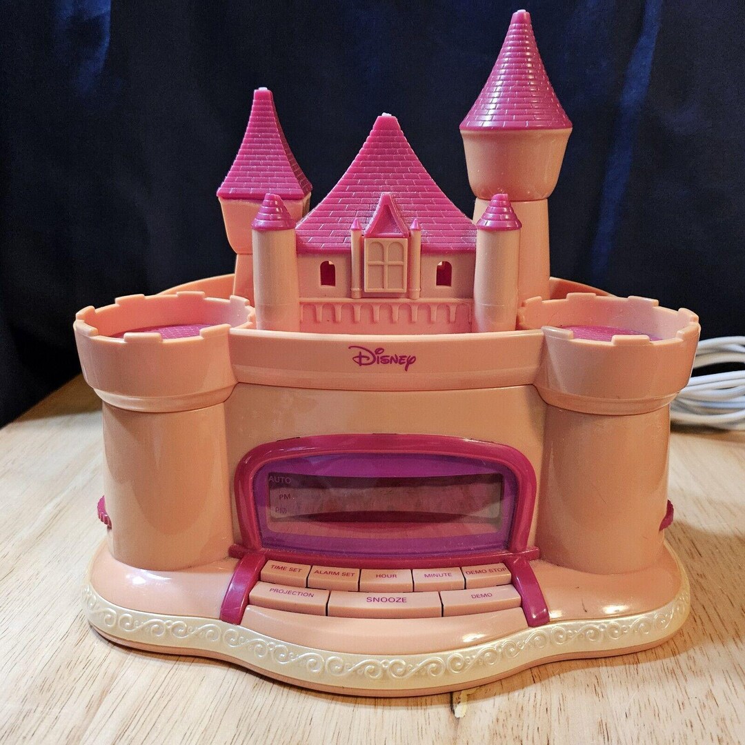 Vintage Disney Castle Alarm Clock Radio Stars Projector Tested & Works ...