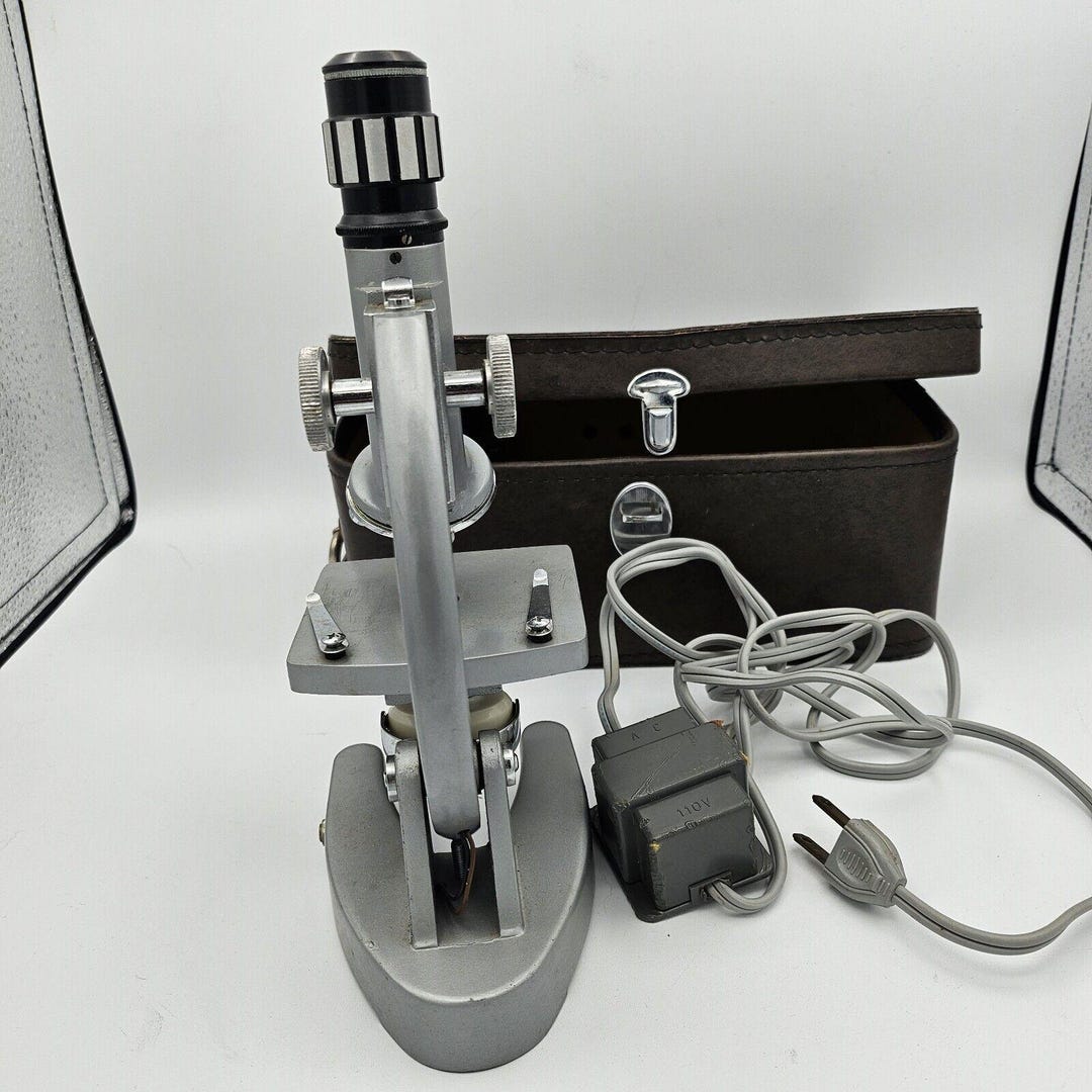 VINTAGE 900x Zoom Jason Model 712 Deluxe Microscope in Case NOT TESTED ...