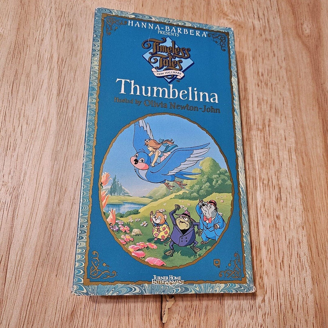 Thumbelina VHS Timeless Tales Hosted by Olivia Newton John 1990 Hanna ...